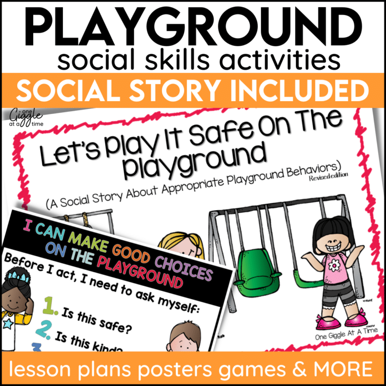 Social Stories Playground Rules Recess Expectations Procedures Posters ...
