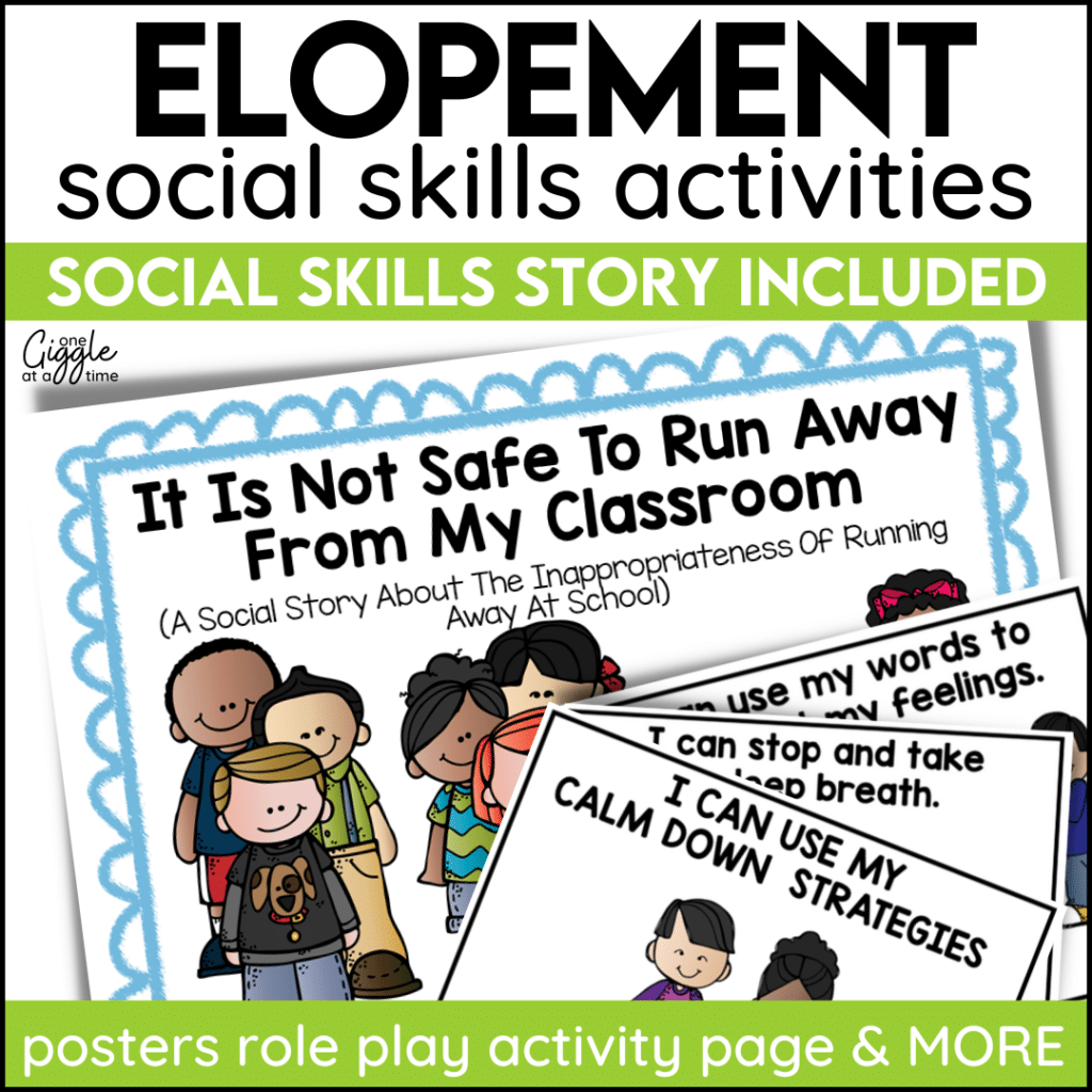 Running Away Elopement Staying in the Classroom Social Story Calming ...