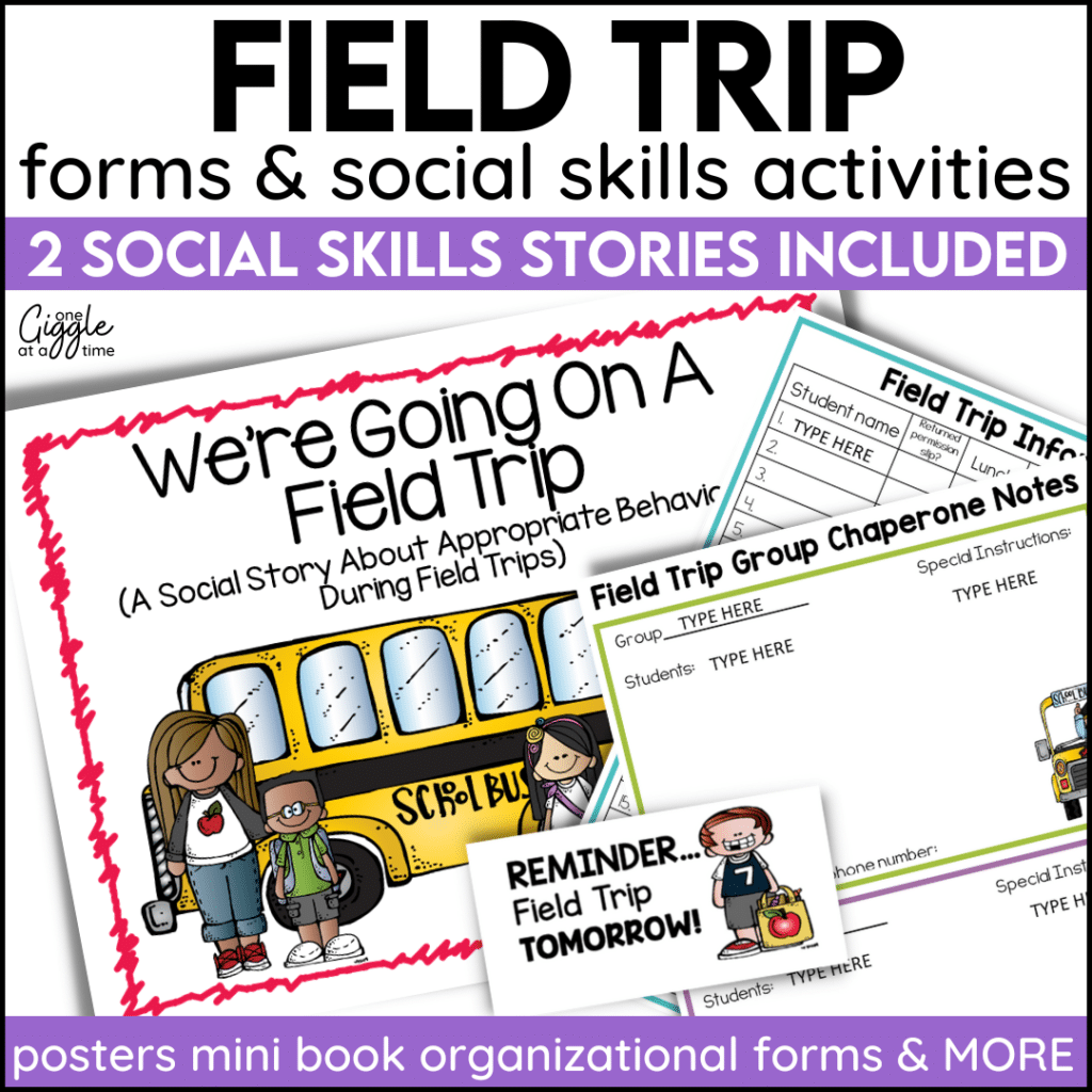 Field Trip Social Stories Expectations Rules Reminder Editable Forms ...
