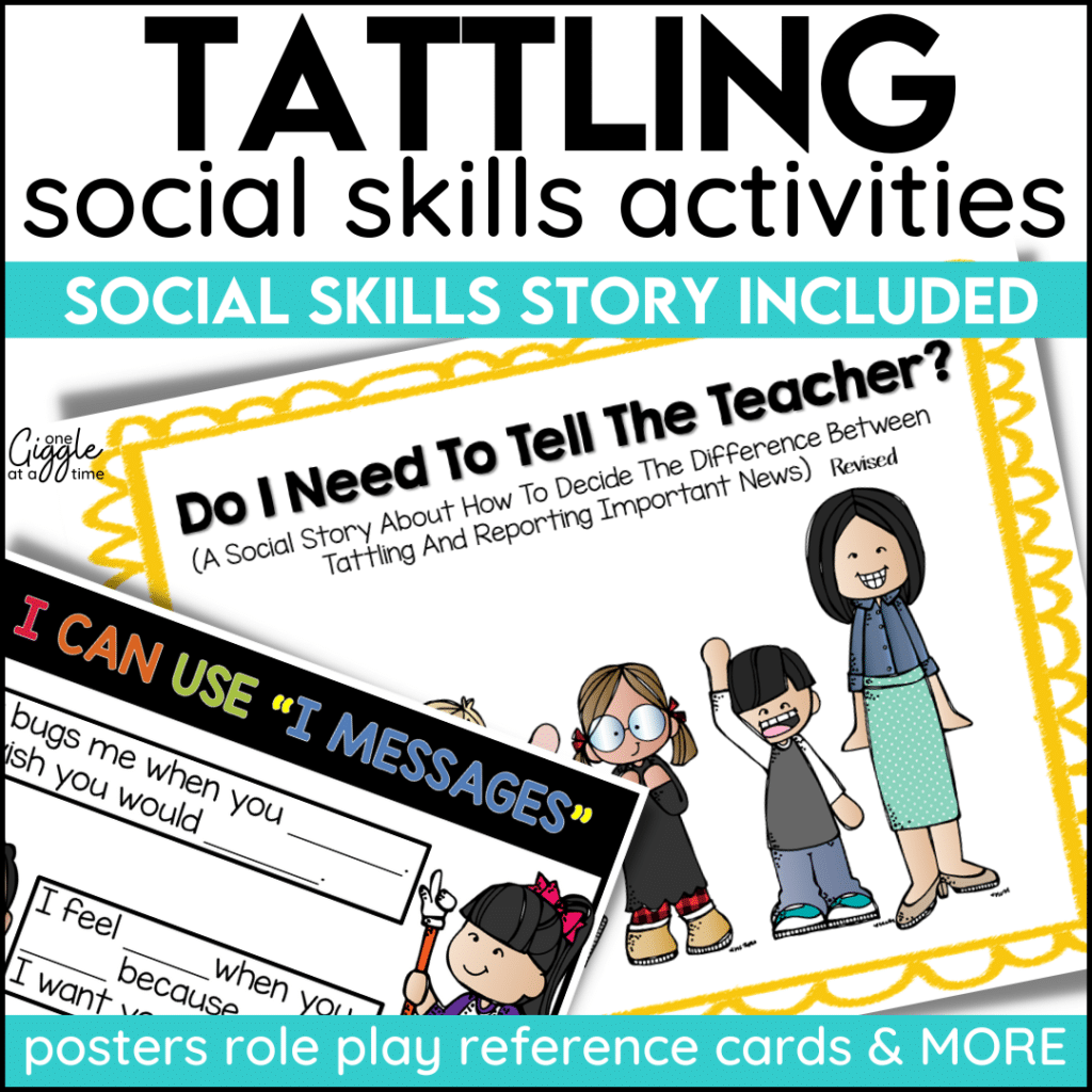 Social Stories Tattling vs Telling Reporting Posters Social Skills ...
