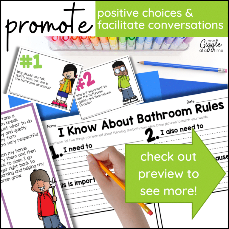 Bathroom Rules & Expectations Social Story Back to School Classroom ...