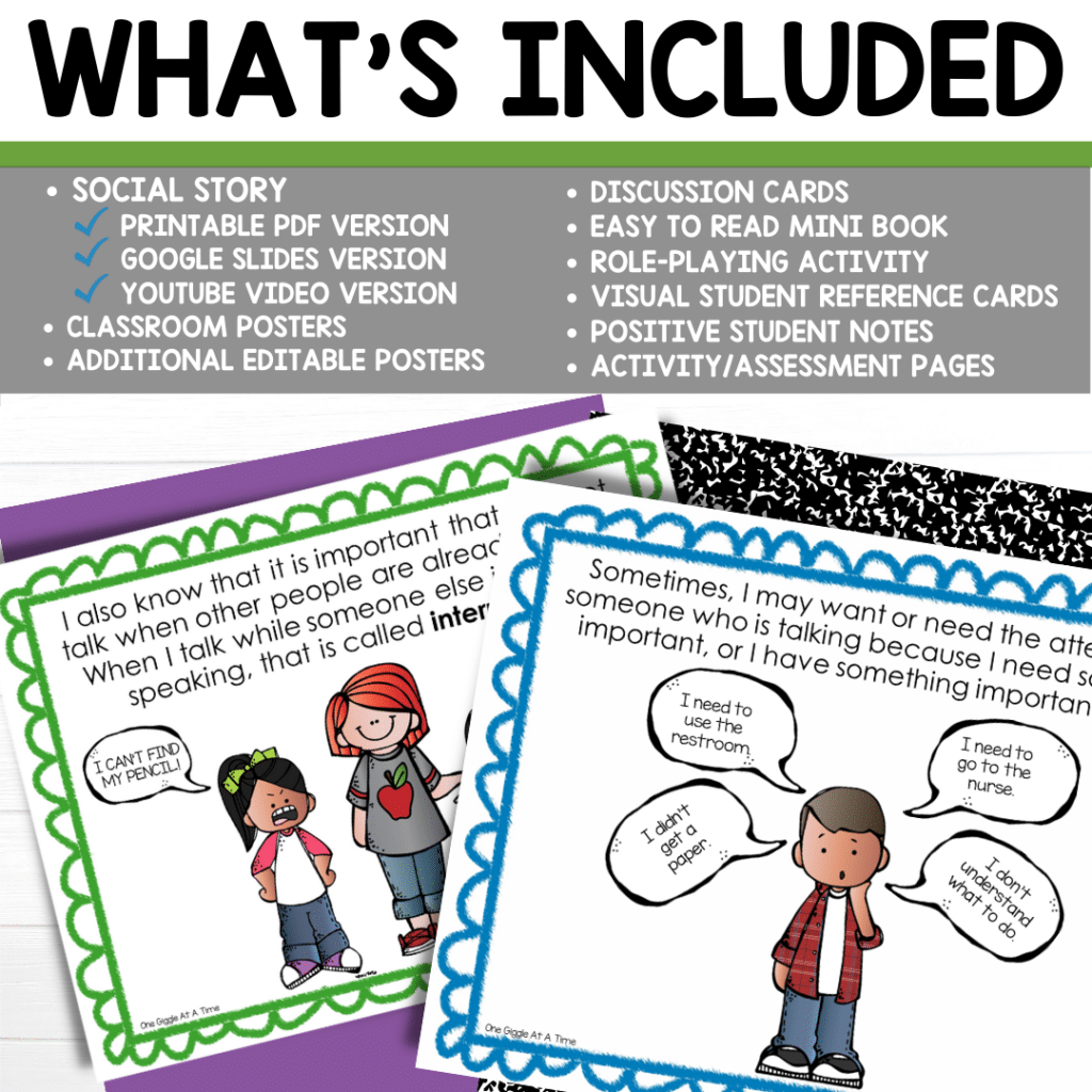 Social Stories Interrupting Impulse Self Control When It Is Okay To ...