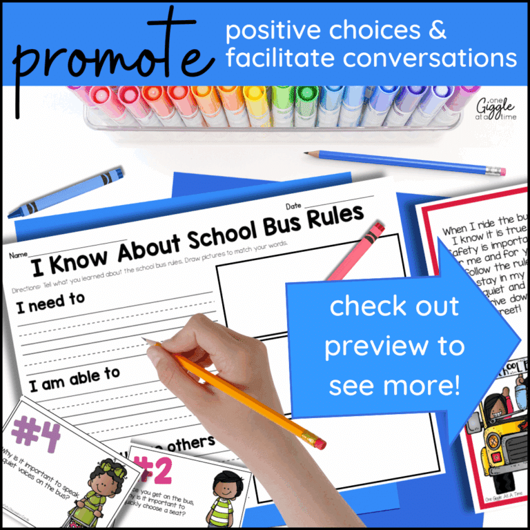 School Bus Safety Social Story & Activities | Riding The Bus | Back To ...