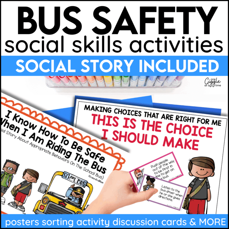 School Bus Safety Social Story & Activities | Riding The Bus | Back To ...