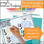 100th Day Of School Activities Picture Poem Writing Prompt Old Person ...
