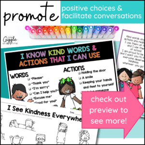 Kindness Social Story & Social Skills Activities Self Regulation & Self ...