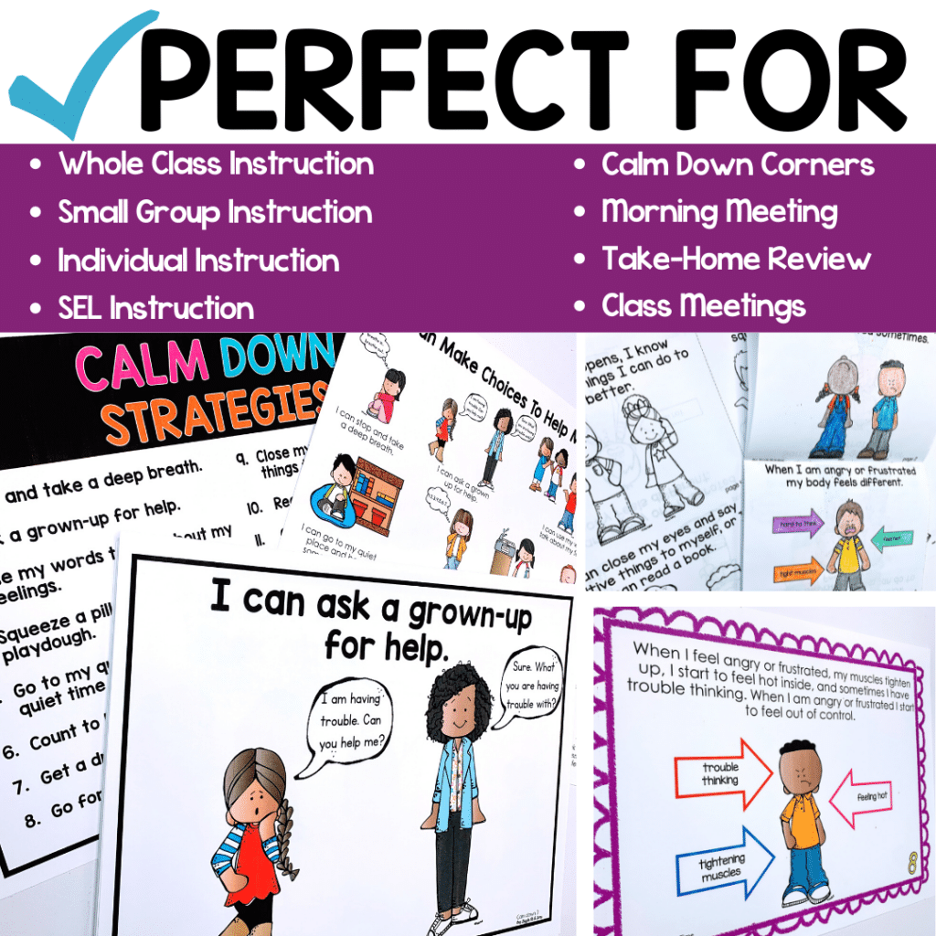 Calm Down Strategies Social Skills Story & Self Regulation Activities ...