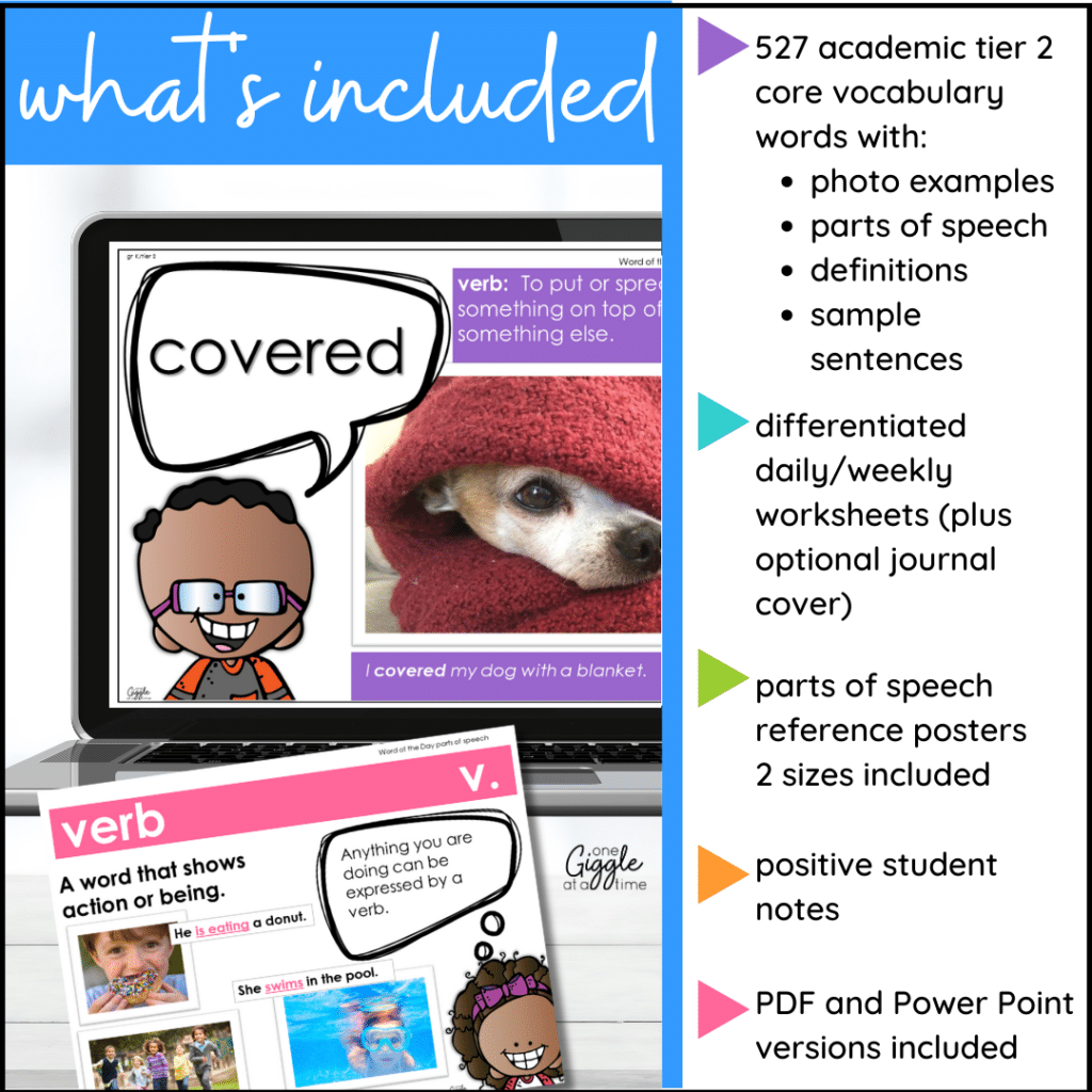Academic Vocabulary Words & Activities Bundle Core Tier 2 Vocabulary ...