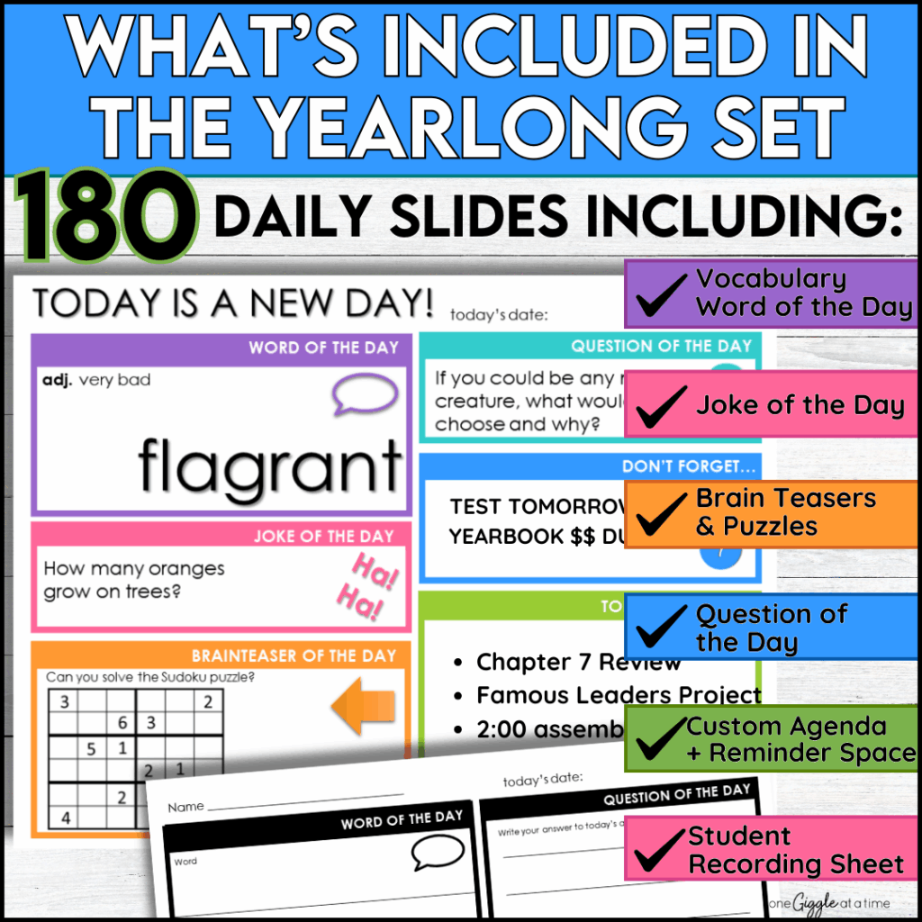 Editable Good Morning Slides Morning Message Routine for Google ...