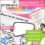 Substitute Teacher Social Story & Social Skills Activities Kindergarten ...