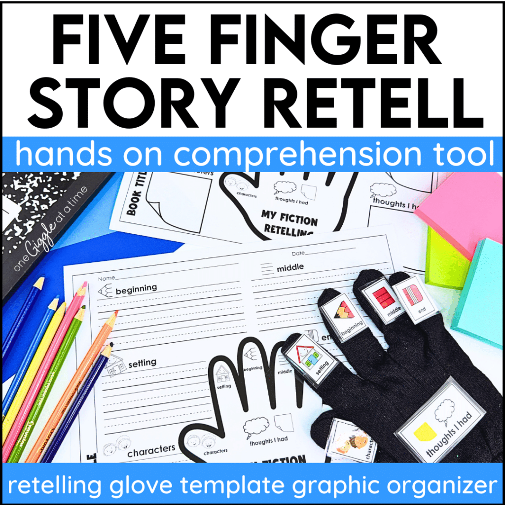 Five Finger Story Retell Elements Graphic Organizer Retelling A Story ...