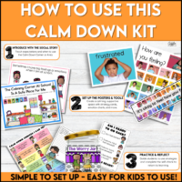 Calm Down Corner Printables Posters Social Story Emotion Cards with ...
