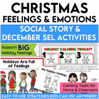 Christmas Holiday SEL Activities Social Story Coping Skills Feelings ...