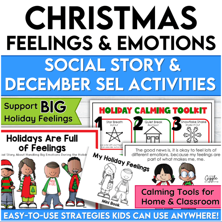 Christmas Holiday SEL Activities Social Story Coping Skills Feelings ...