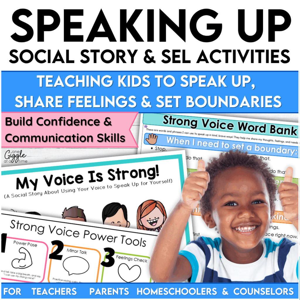 Speaking Up Self Advocacy Social Story Sharing Feelings Setting ...