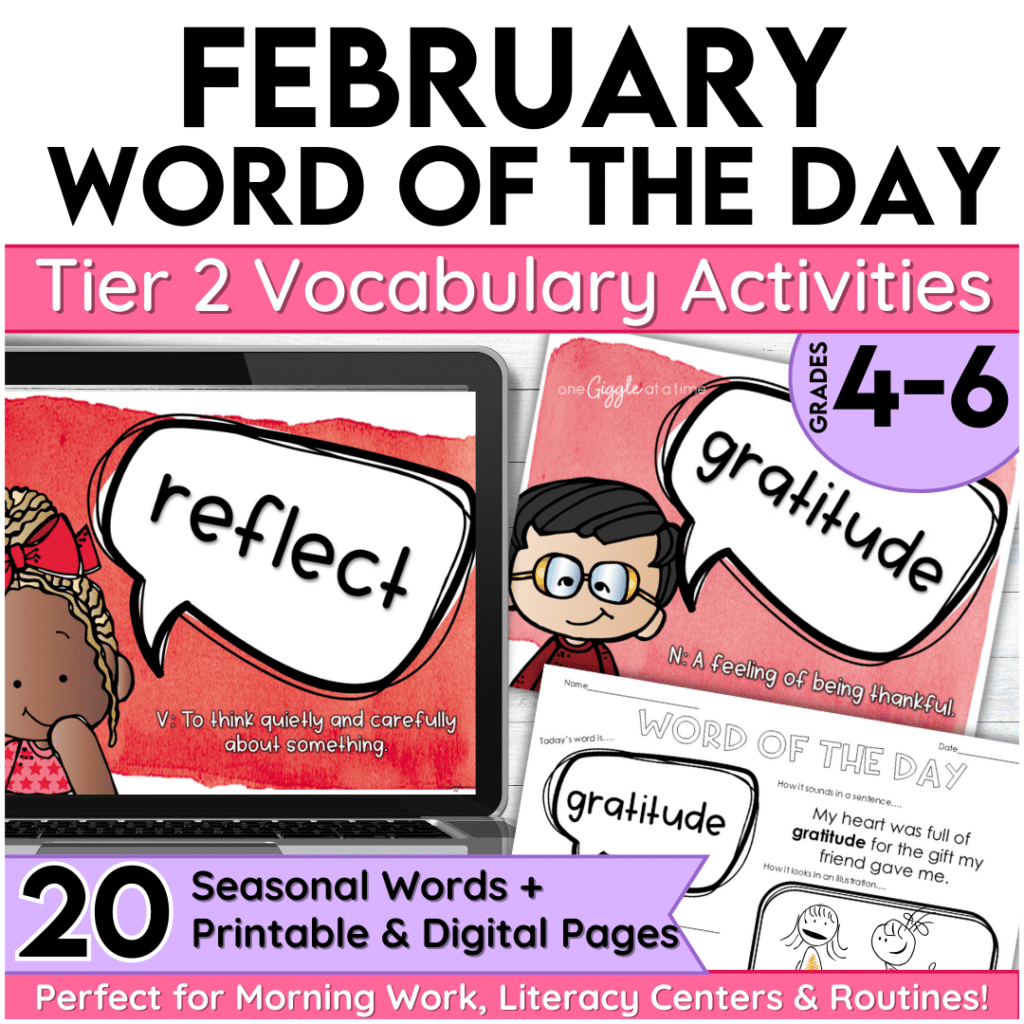 February Word of the Day BUNDLE Seasonal Tier 2 Vocabulary Activities ...