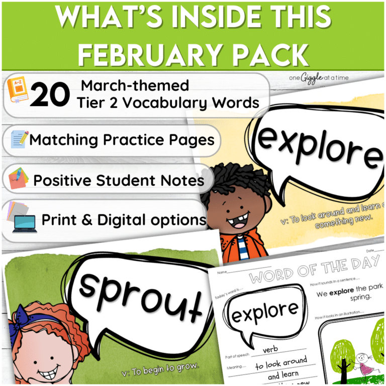 March Word of the Day Seasonal Tier 2 Vocabulary Activities Grades 1–3 ...