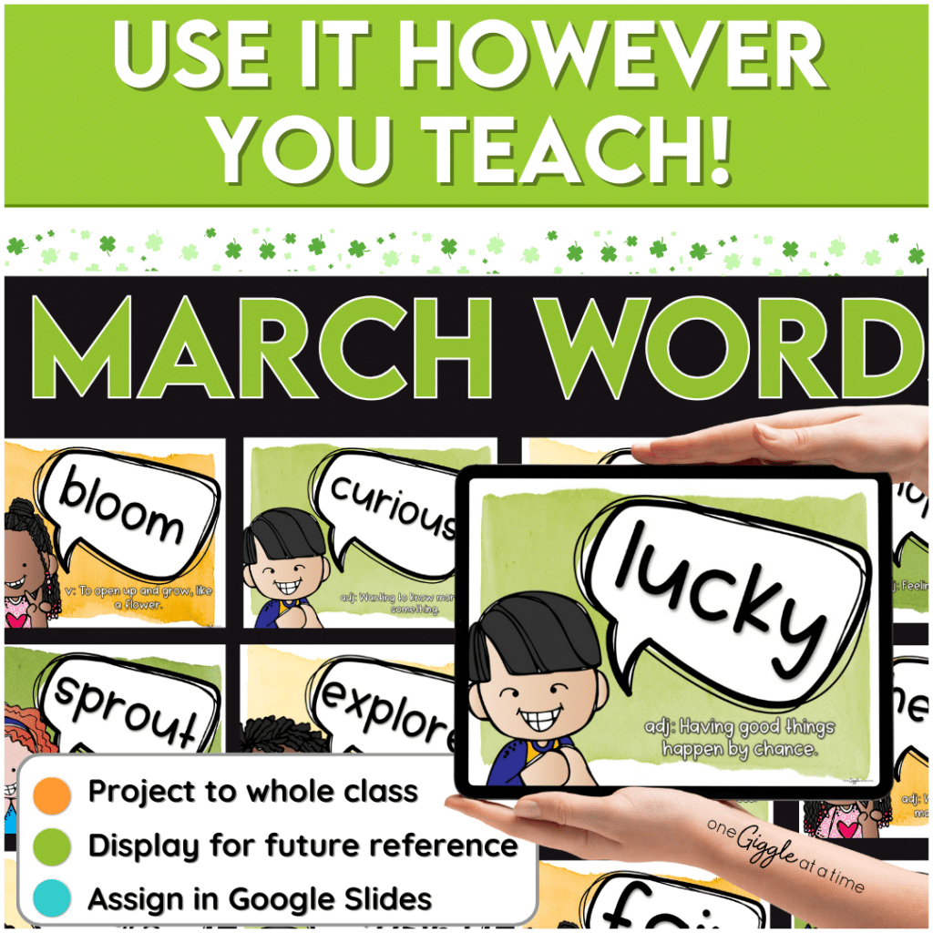 March Word of the Day Seasonal Tier 2 Vocabulary Activities Grades 1–3 ...