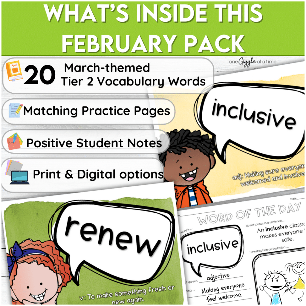 March Word of the Day Seasonal Tier 2 Vocabulary Activities Grades 4–6 ...