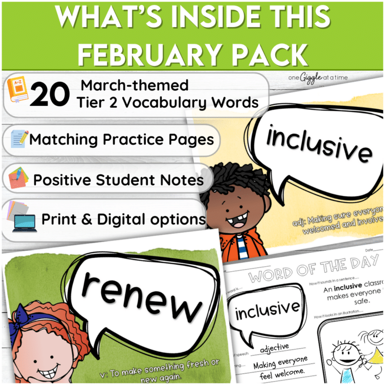 March Word of the Day Seasonal Tier 2 Vocabulary Activities Grades 4–6 ...